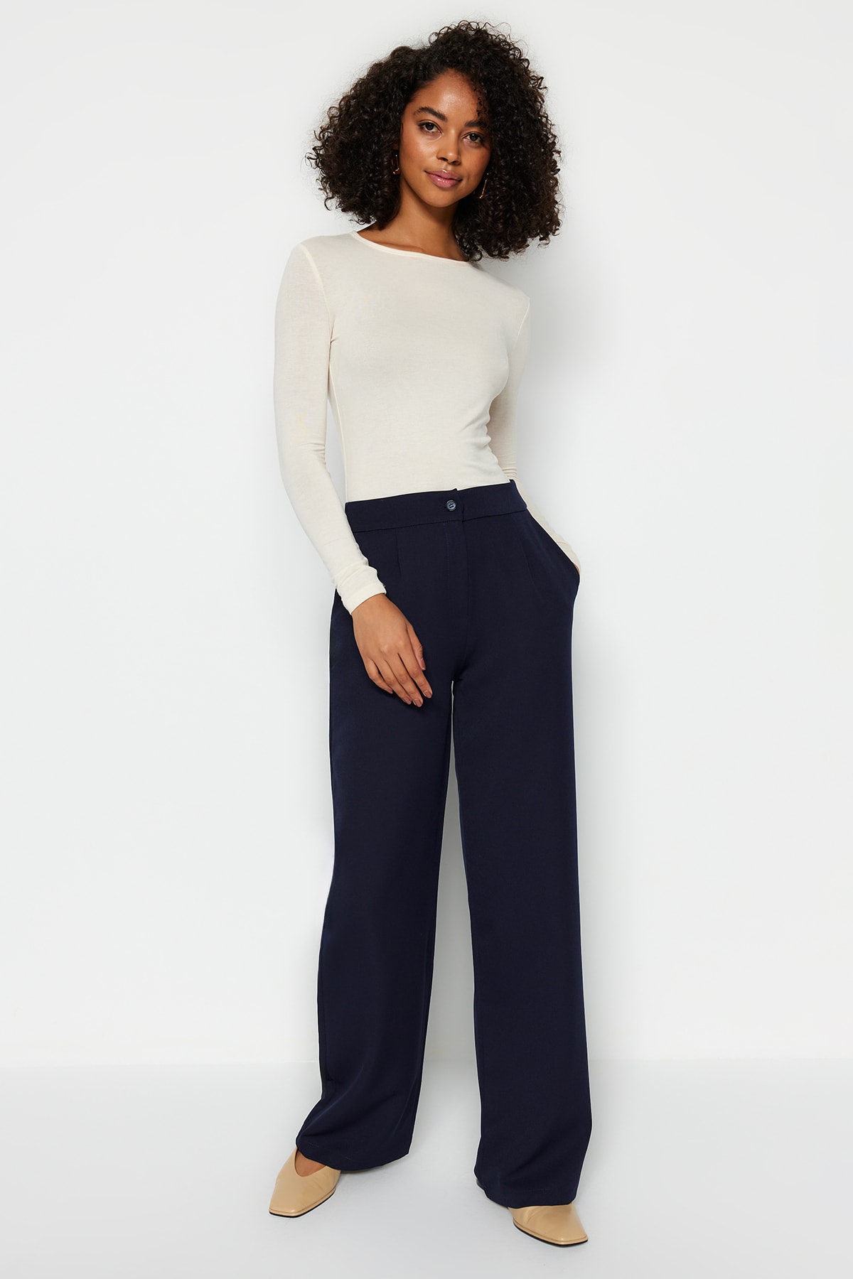 Trendyol Ženske pantalone, Teget | Online prodaja | Ananas