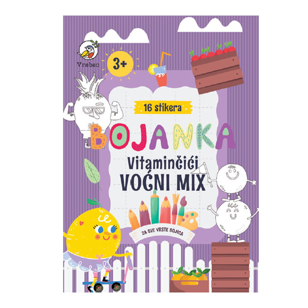 Vrabac Bojanka Amigo Vitaminčići voćni mix, A4 | Online prodaja ...