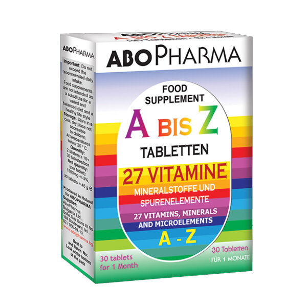 Abopharma Vitamini A - Z, 30 tableta | Online prodaja | Ananas BiH
