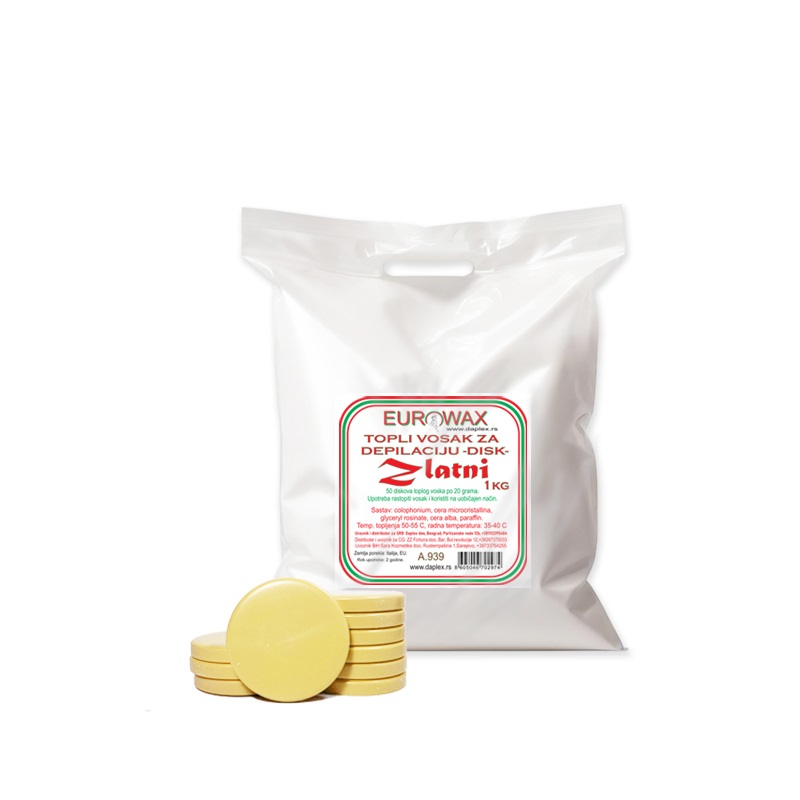 Eurowax Topli vosak za depilaciju, 1kg, Zlatni | Online prodaja | Ananas