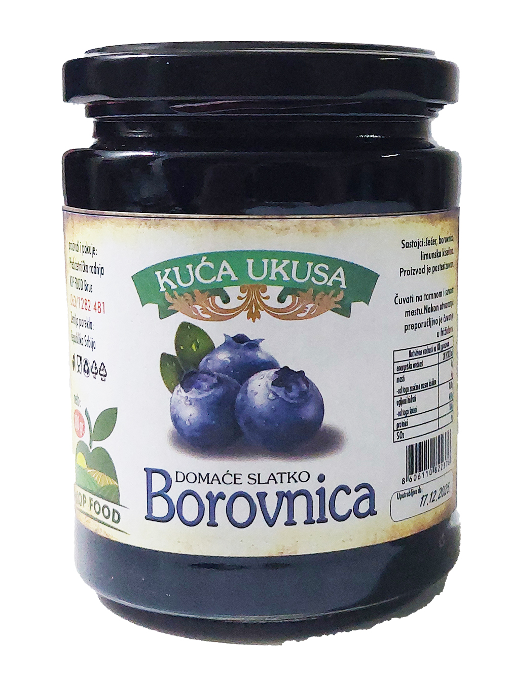 Kuća ukusa Slatko od borovnica, 380g | Online prodaja | Ananas