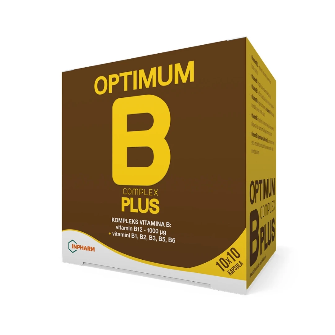 INPHARM Kompleks B vitamina Optimum B Complex Plus, 100 kapsula ...