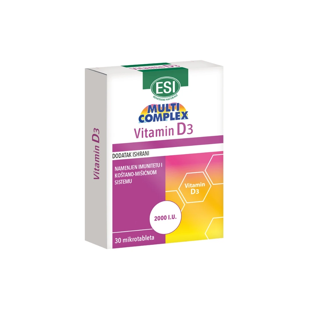 ESI Vitamin D3 2000 IU, 30 Mikrotableta | Online prodaja | Ananas