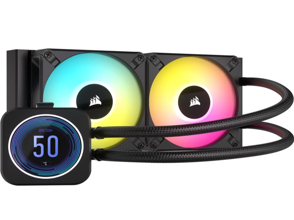 Corsair Kuler za PC iCUE H100i Elite LCD XT, 2 ventilatora, AF RGB ...