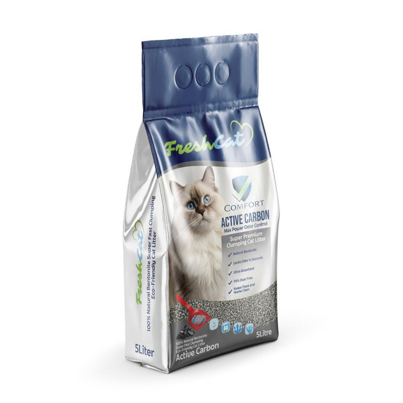 Fresh Cat Песок за мачки, активен јаглен 5l | Најголема онлајн ...