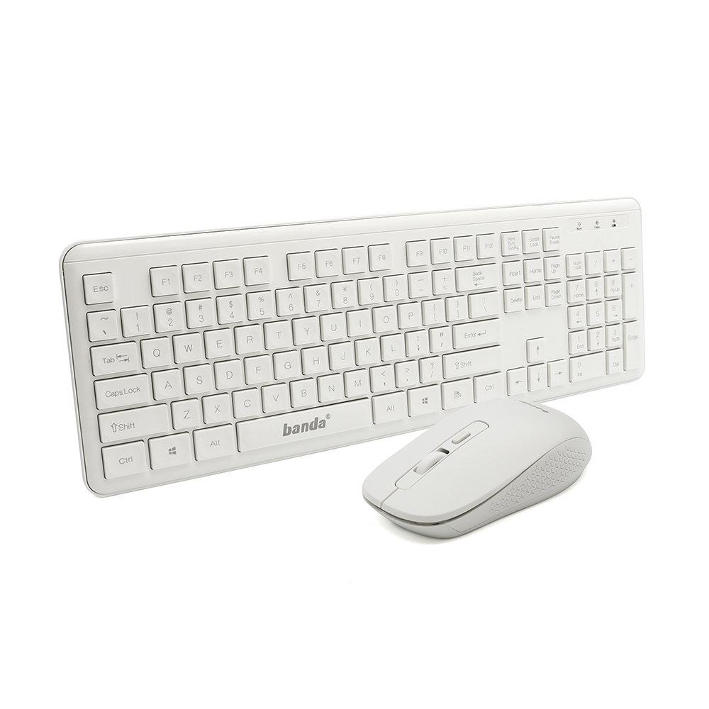 Tastatura i miš, Bežicni combo set C400, Beli | Online prodaja | Ananas