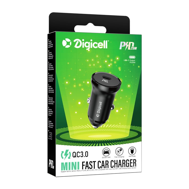 Digicell Auto punjač PD 25W, Crni | Online prodaja | Ananas BiH