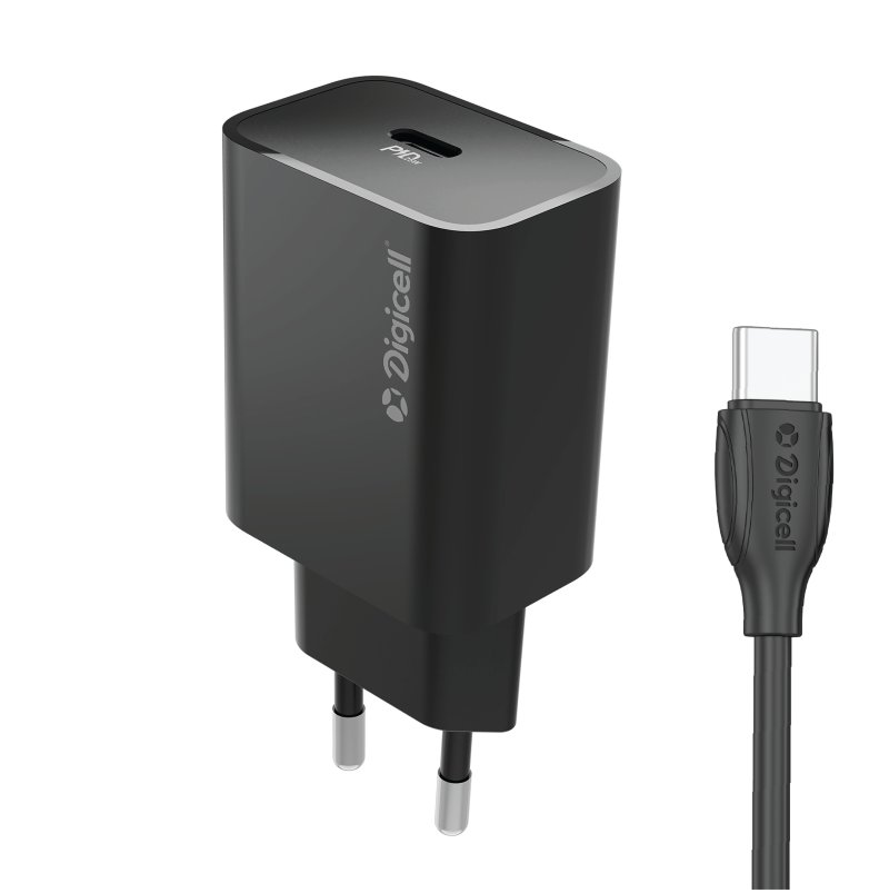 Digicell Icon Super brzi punjač set Type-C PD 25W, Crni | Online ...