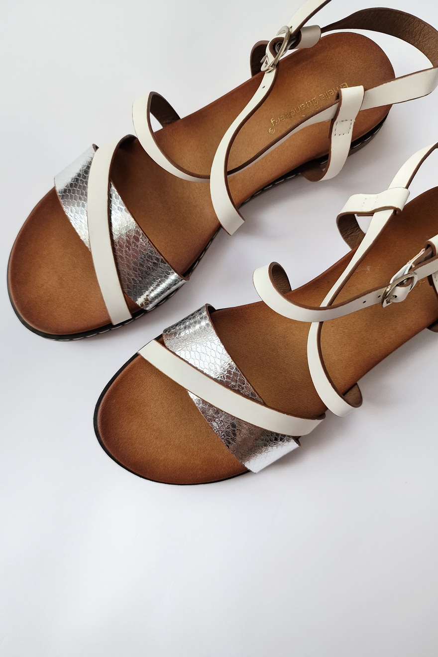 Ženske sandale, Ravne, Bele | Online prodaja | Ananas