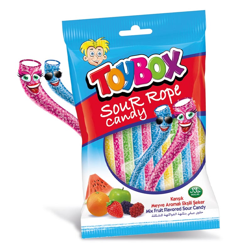 Toy Box Gumene bombone Sour Rope, 80g | Online prodaja | Ananas