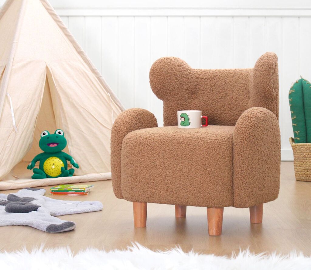 Atelier del Sofa Dečija fotelja Juano Teddy, 55x61x55 cm, Braon ...