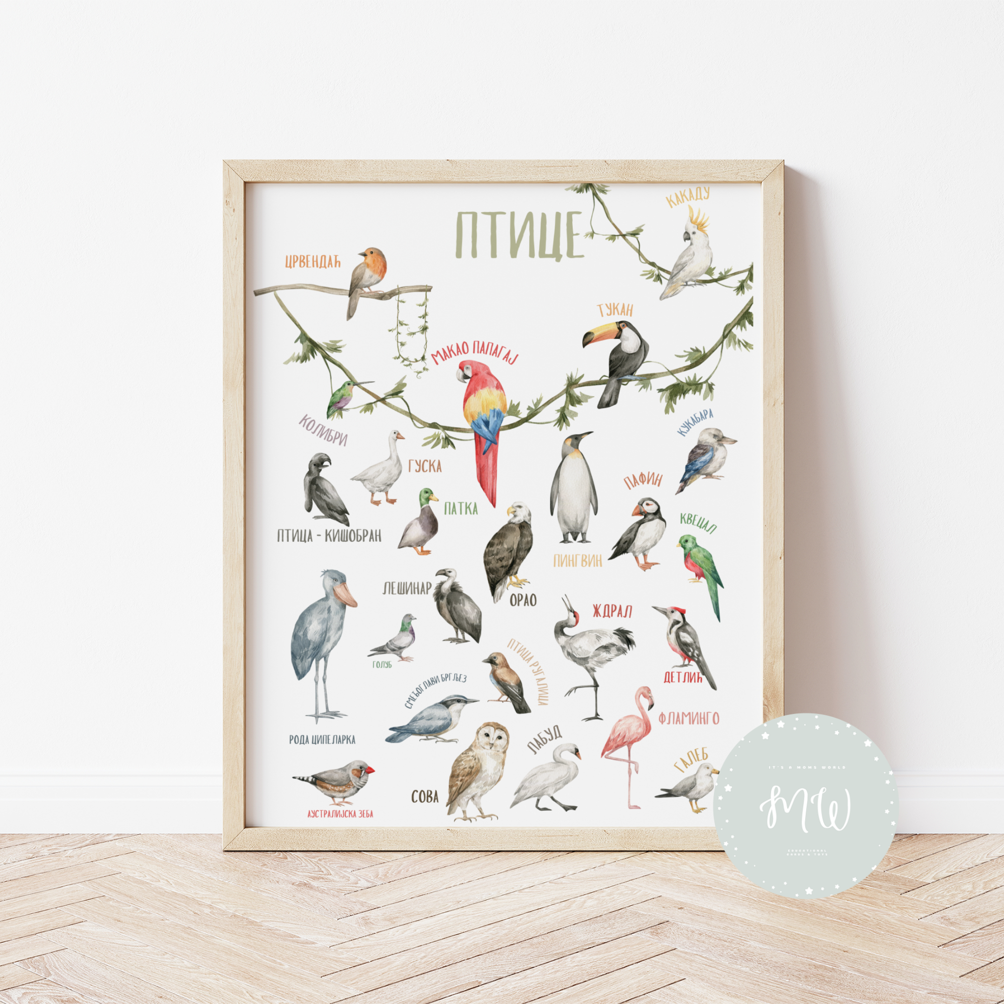 It's a moms world Edukativni poster za decu sa ramom Insekti A3, 3D ...