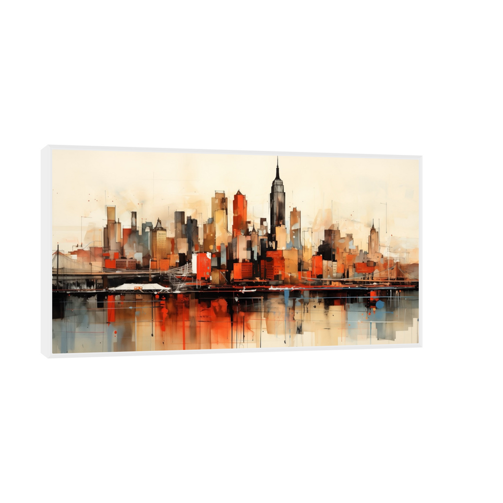 Canvas Slika na platnu The city, Sa ramom, 120 x 60 cm, Beli | Online ...