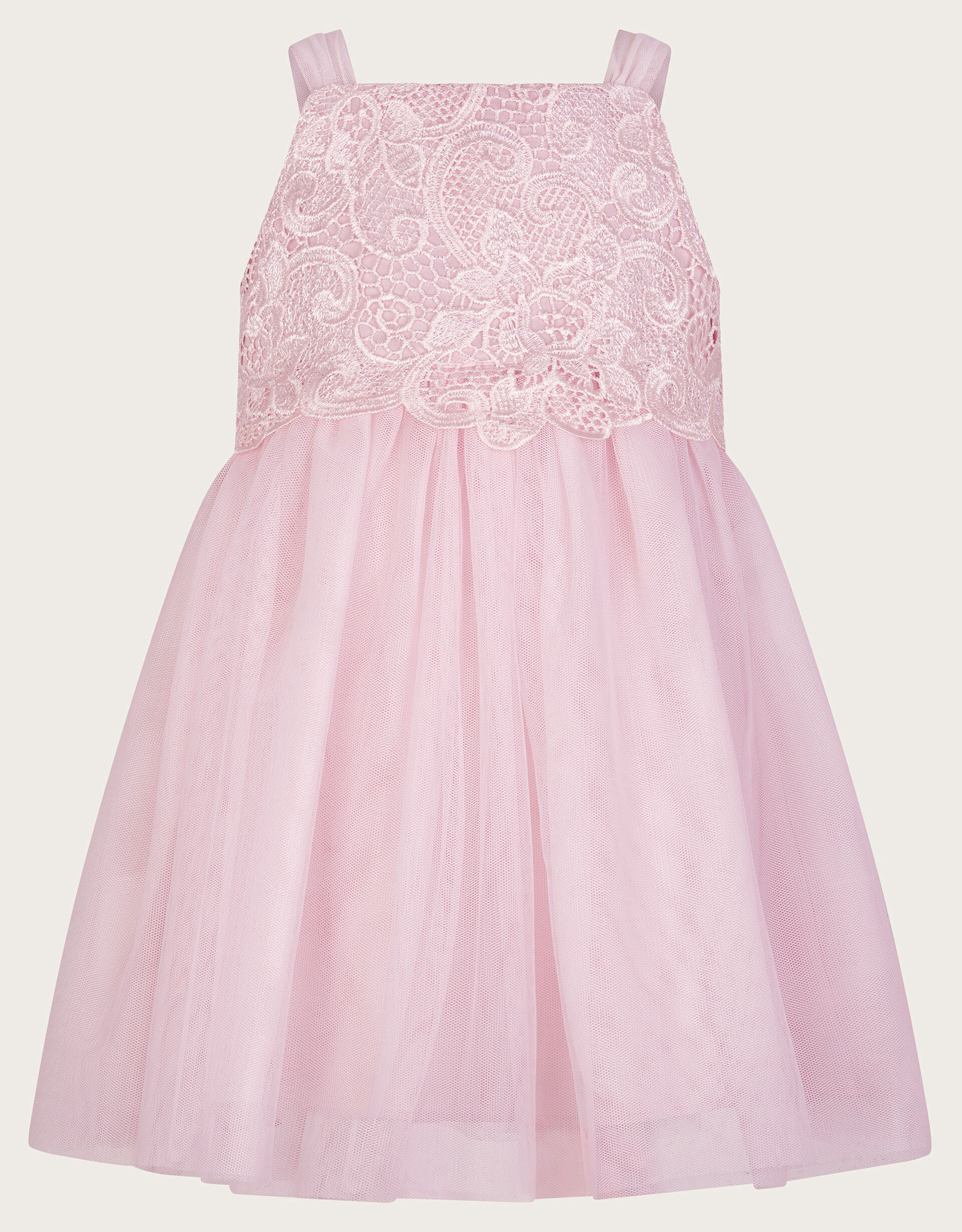 Monsoon Haljina za devojčice Anna Lace Tier Strap, Svetlo roze | Online ...