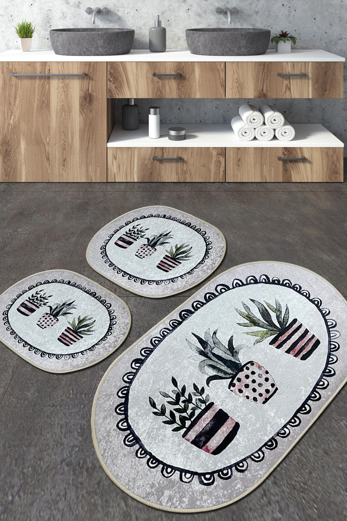Aberto Design Set 3 prostirke za kupatilo Šareni | Online prodaja | Ananas