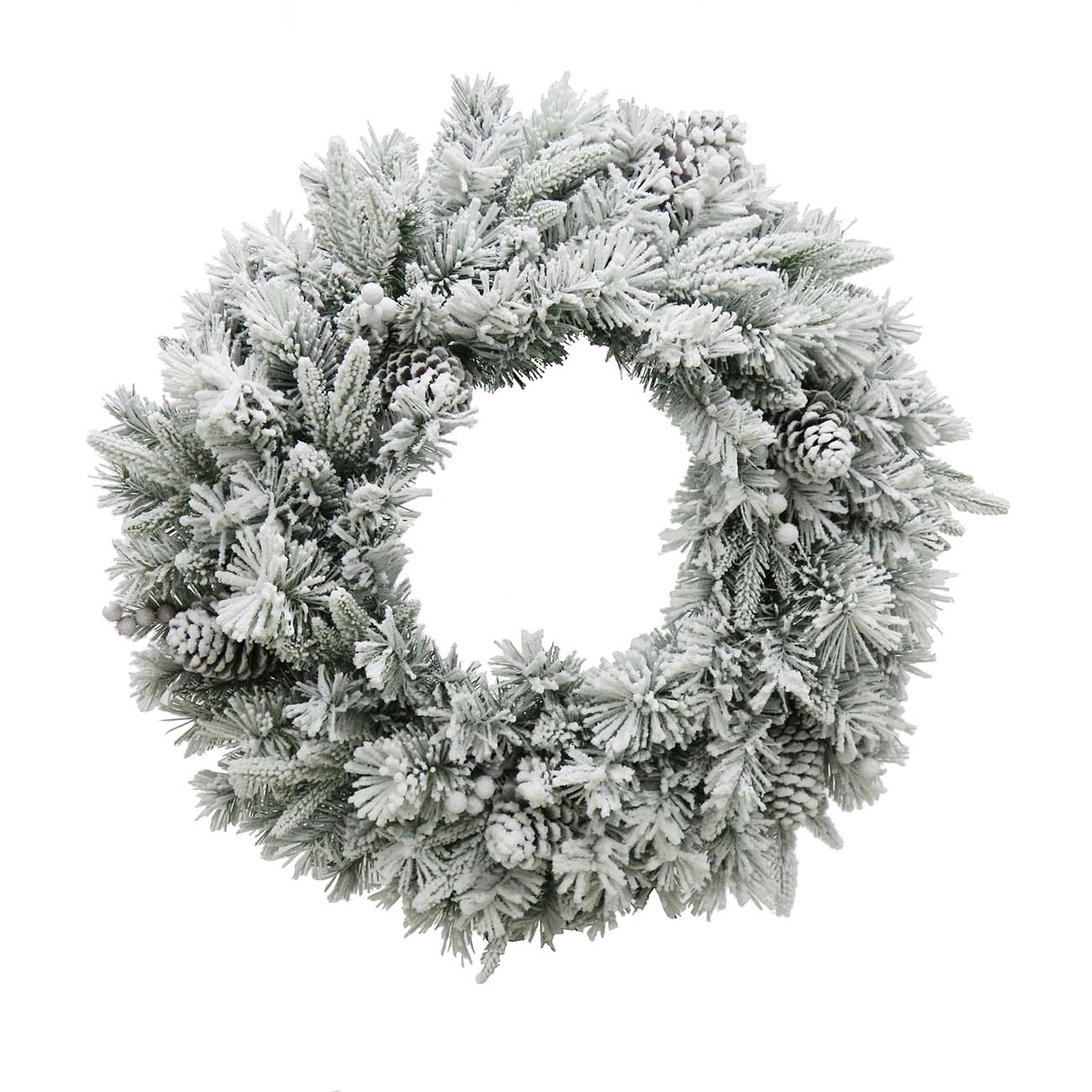 Snežni novogodišnji venac za vrata, 30 cm, Beli | Online prodaja | Ananas