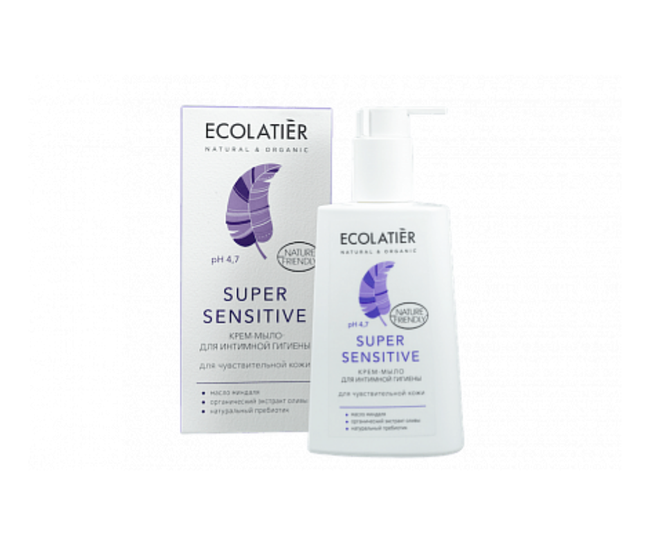 ECOLATIER Krema sapun za intimnu negu Super Sensitive pH 4.7, 250 ml | Online prodaja | Ananas