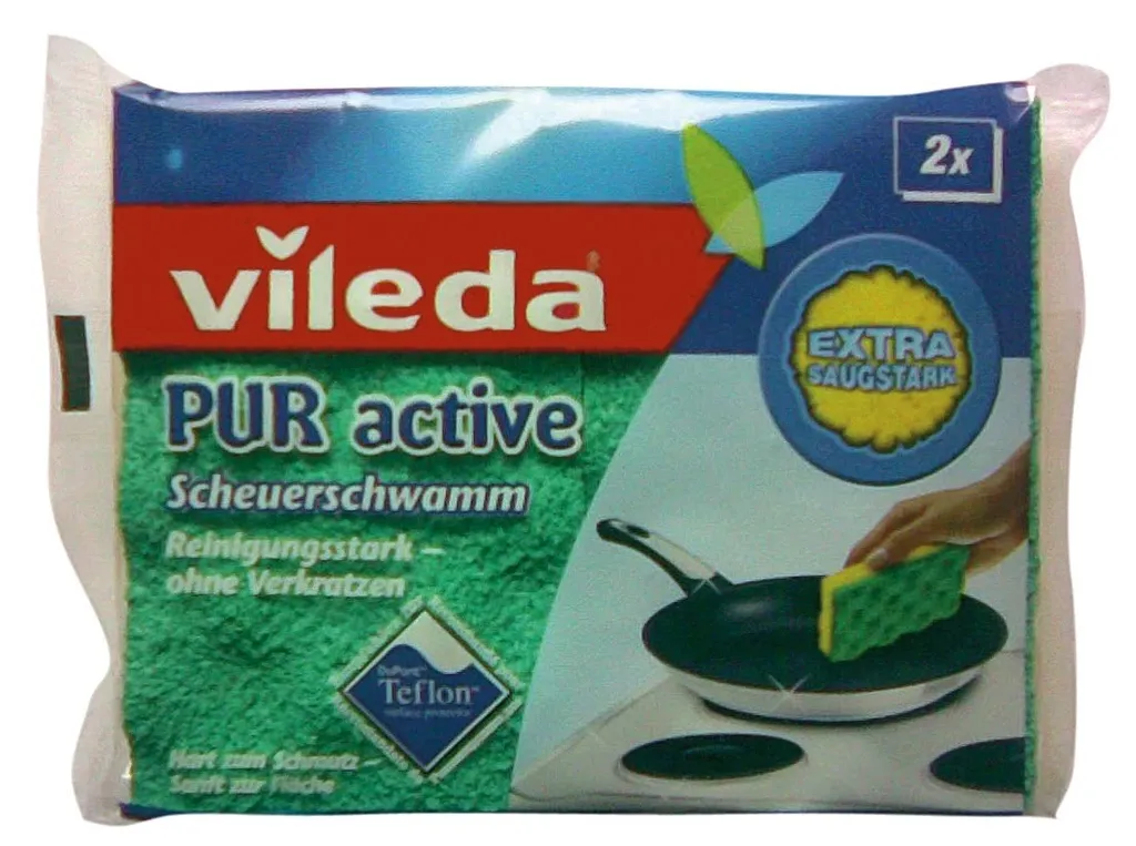 Vileda Sunđeri Pureactive, 2 komada, Žuti | Online prodaja | Ananas