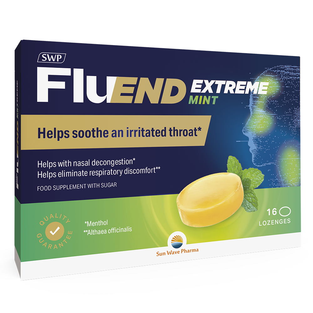 SWP Pastile za grlo FluEnd Extreme Mint, 16 pastila | Online prodaja ...