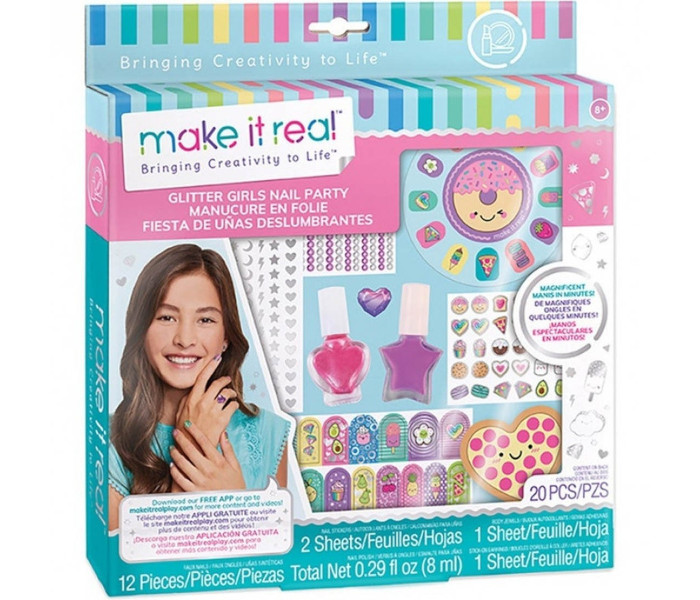 MAKE IT REAL Set za lakiranje noktiju za devojčice Glitter Girls Nail ...