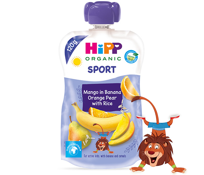 HiPP Voće u tubi - sport-mango, banana, pomorandža rižom 120g | Online ...