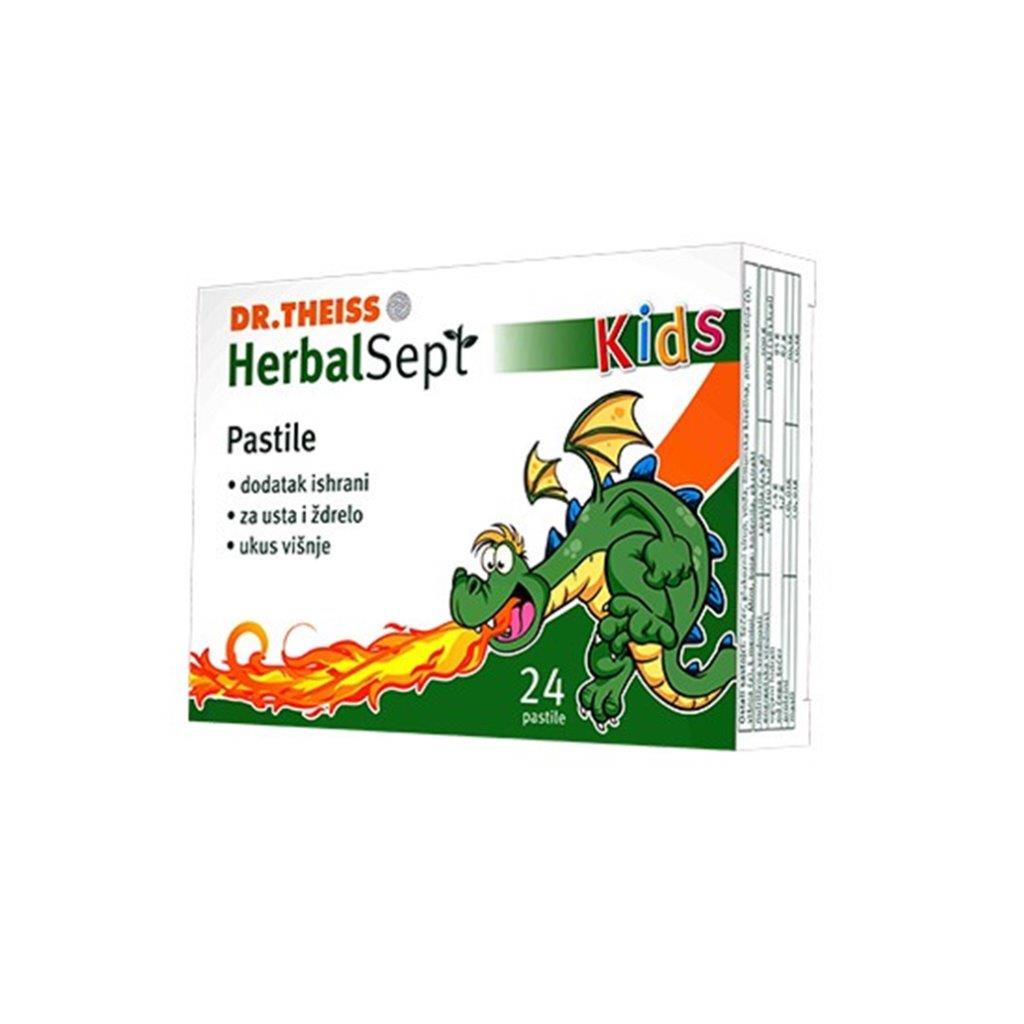Herbal Sept Pastile za grlo za decu, Ukus višnja, 24 pastile | Online ...