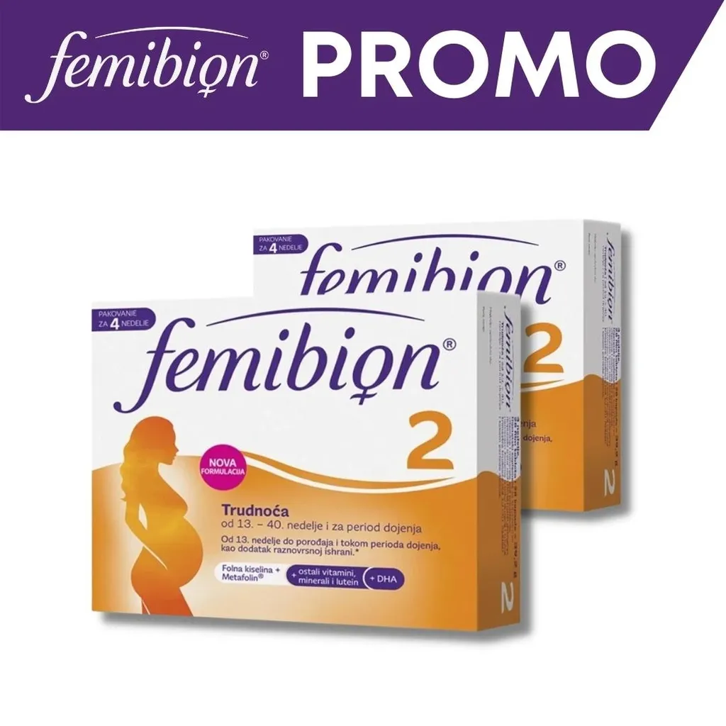 Merck Multivitamin za trudnice Femibion 2 Duo Pack tablete + kapsule ...