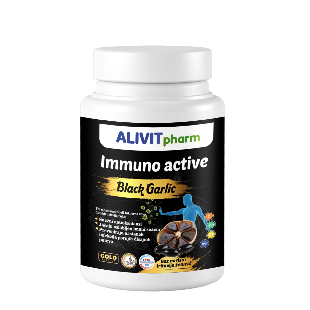 Alivit Black Garlic Immuno active, 90 kapsula | Online prodaja | Ananas
