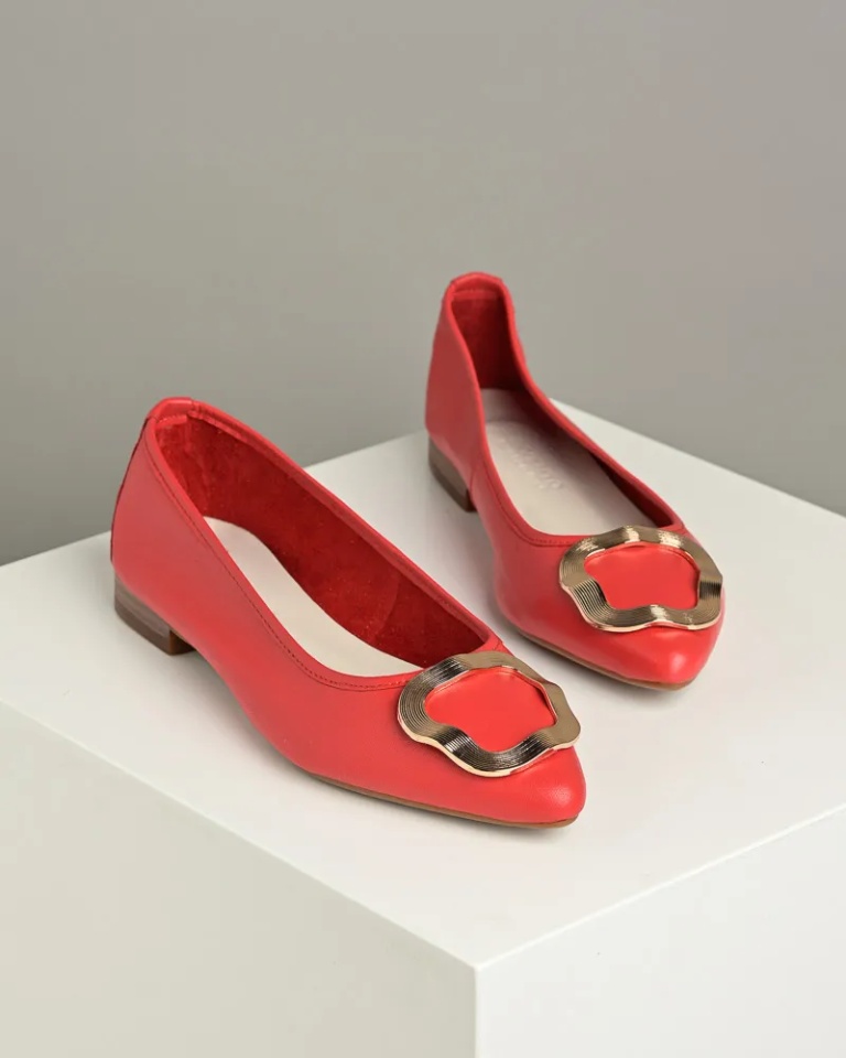 Invento Ženske kožne baletanke 716016, Crvene | Online prodaja | Ananas