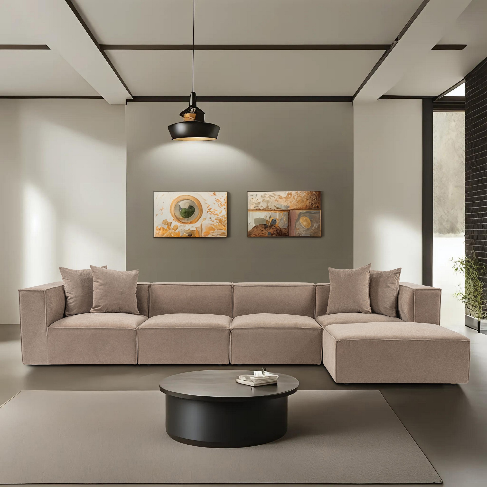 Atelier del Sofa Ugaona garnitura Sora Cappucino | Online prodaja | Ananas