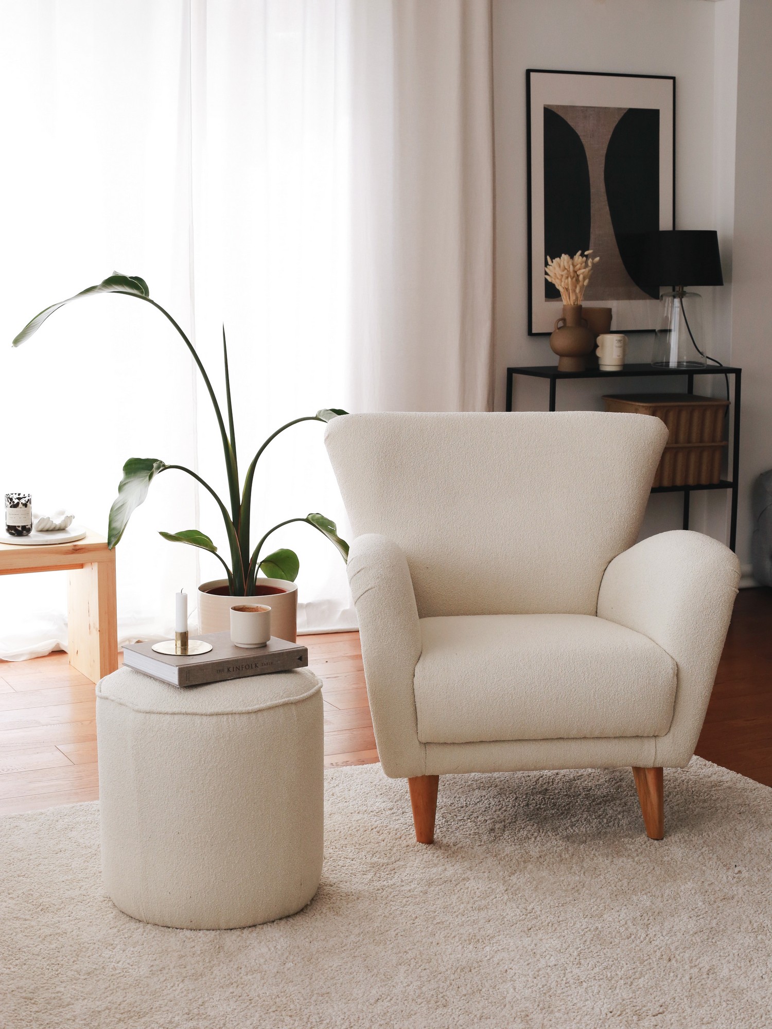 Atelier del Sofa Fotelja Teddy 85x85x82cm Bela | Online prodaja | Ananas