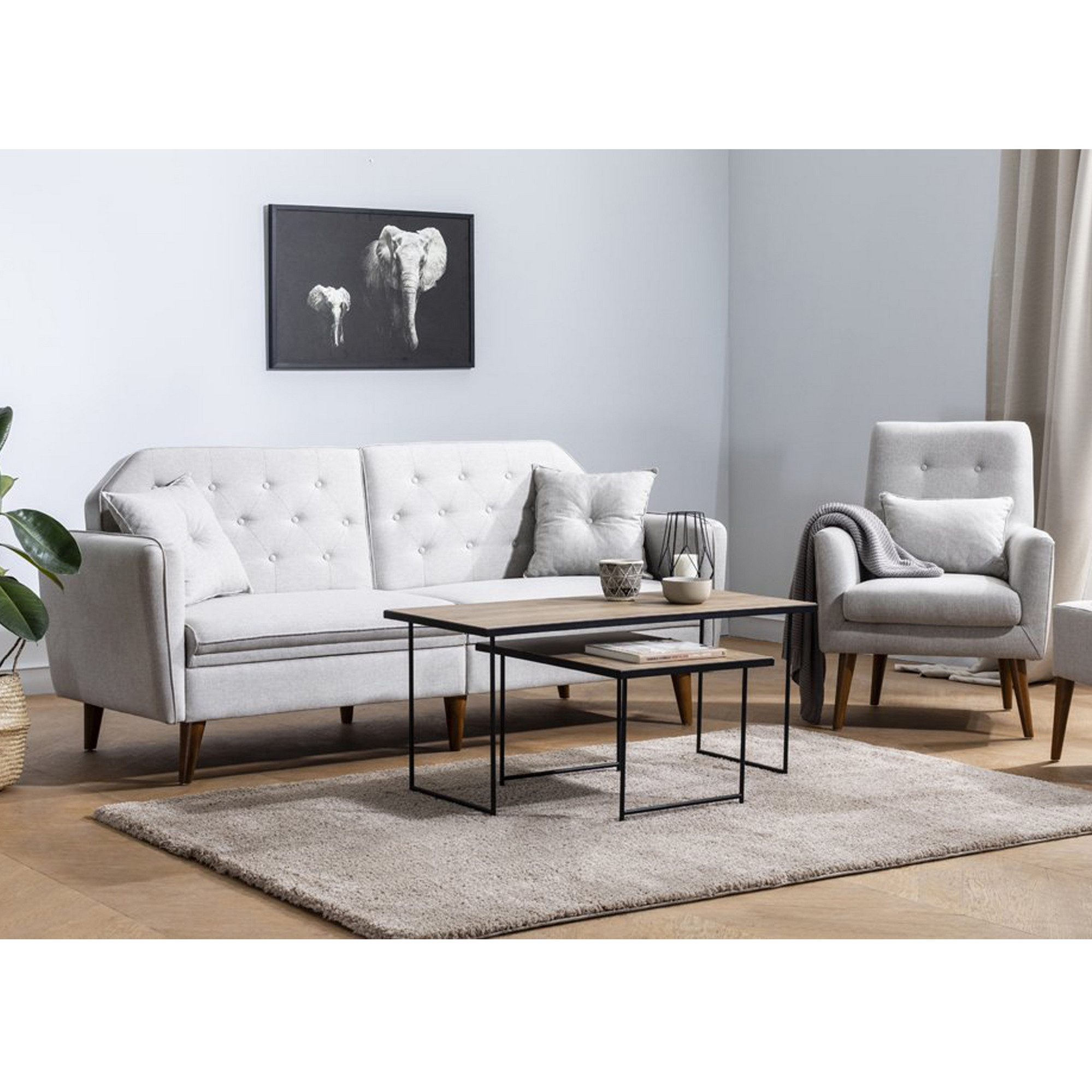 Atelier del Sofa Set dvosed i fotelja Terra Krem | Online prodaja | Ananas