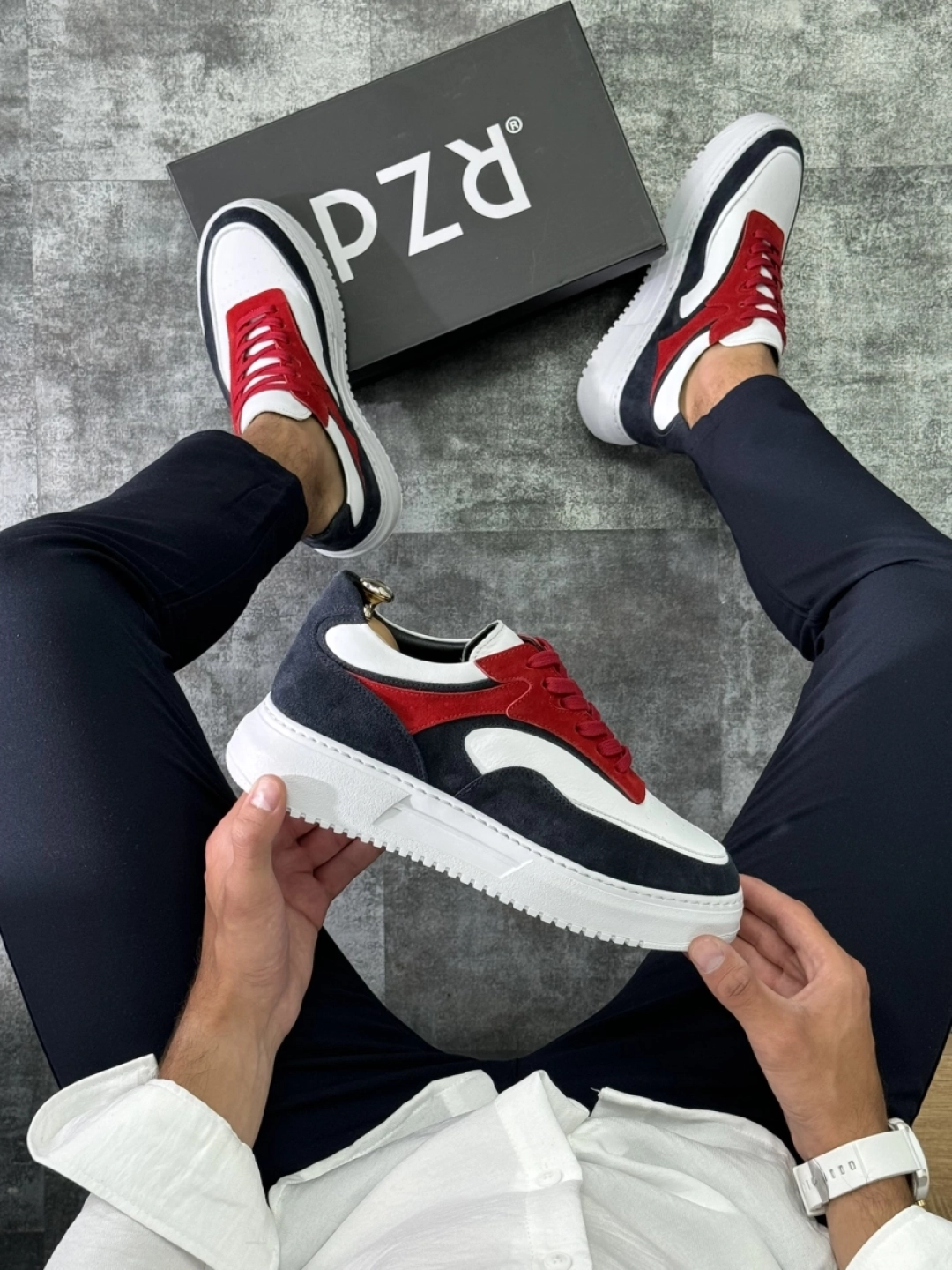 PAZARI Muške patike TER 8677, Kožne, Bele | Online prodaja | Ananas