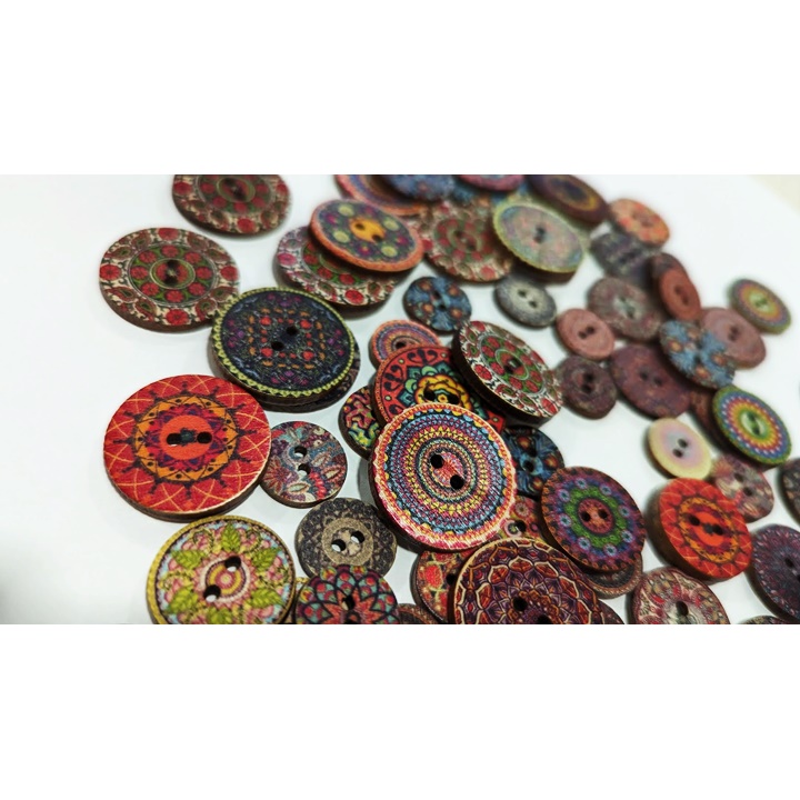 ALIBABA, Retro drvena dugmad, 20mm | Online prodaja | Ananas