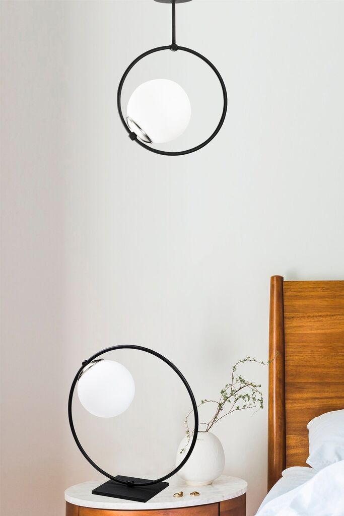 Opviq Set lampi Dolunay-Set2, E27, 40W, 30x15cm i 26x15cm, Crno-bele | Online prodaja | Ananas