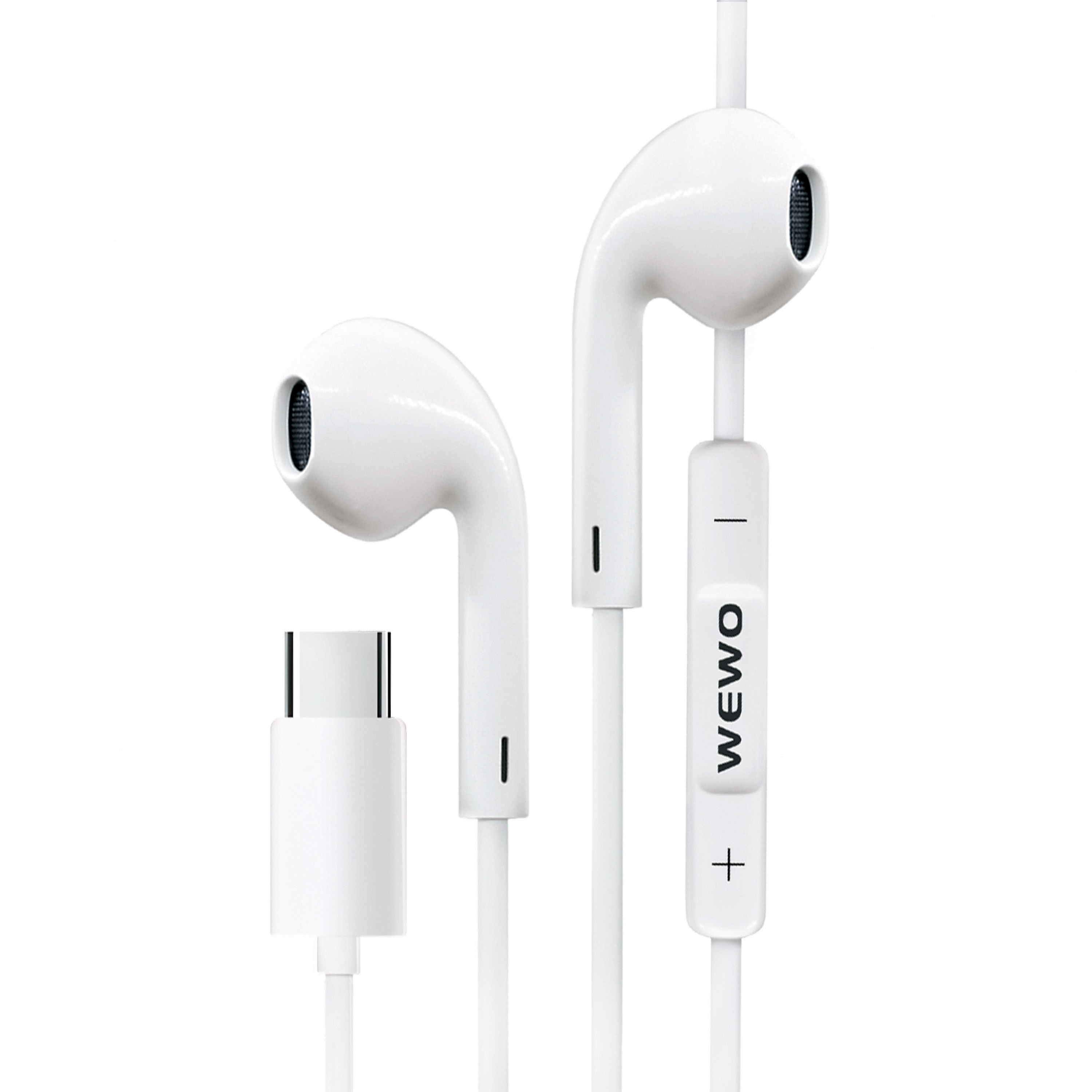 WEWO Hands Free Slušalice Type-C za Android i iPhone, Bele | Online prodaja | Ananas