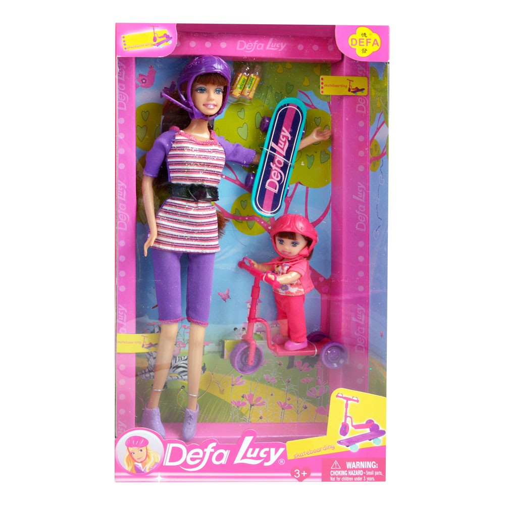 DEFA LUCY Set od 2 lutke Sestre ljubičasto-roze | Online prodaja | Ananas