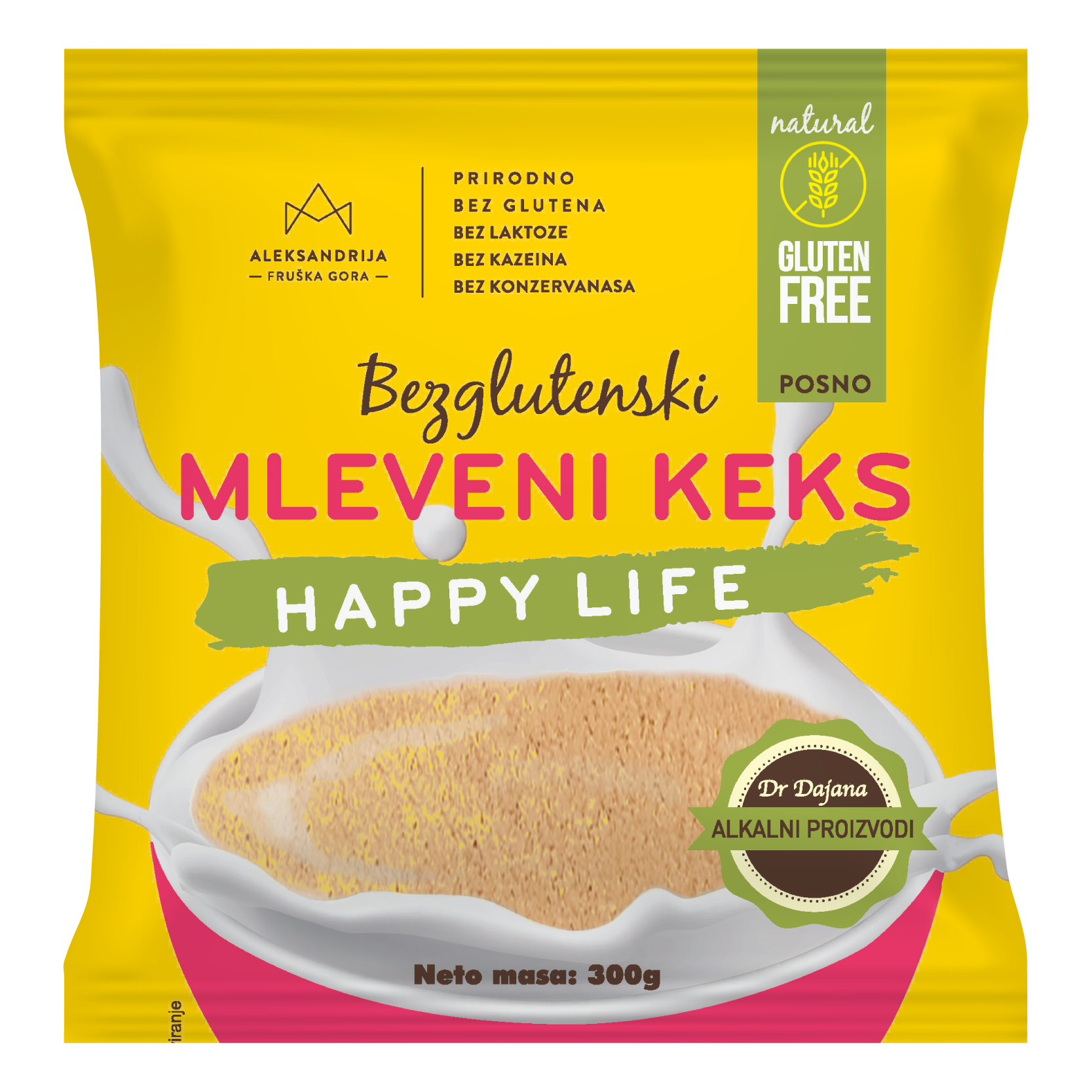 ALEKSANDRIJA Bezglutenski mleveni keks Happy life | Online prodaja | Ananas