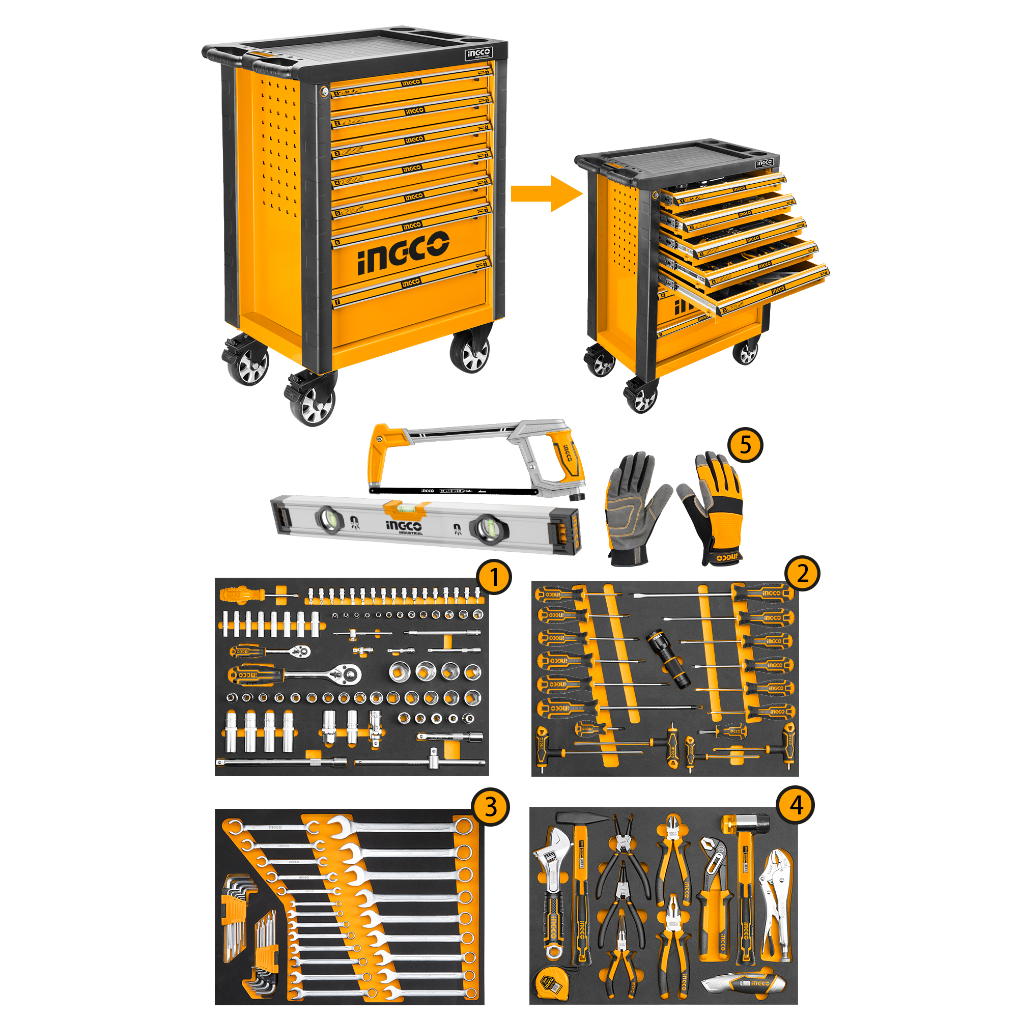 INGCO Kutija za alat 162 kom. | Online prodaja | Ananas