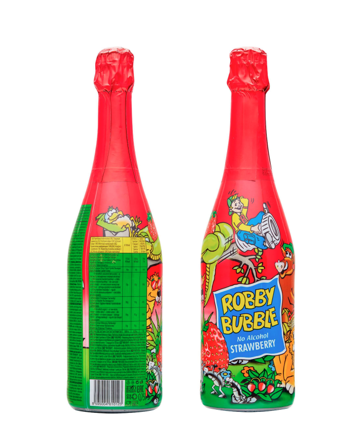 ROBBIE BUBBLE Детско шампањско Јагода 0.75L | Најголема онлајн ...