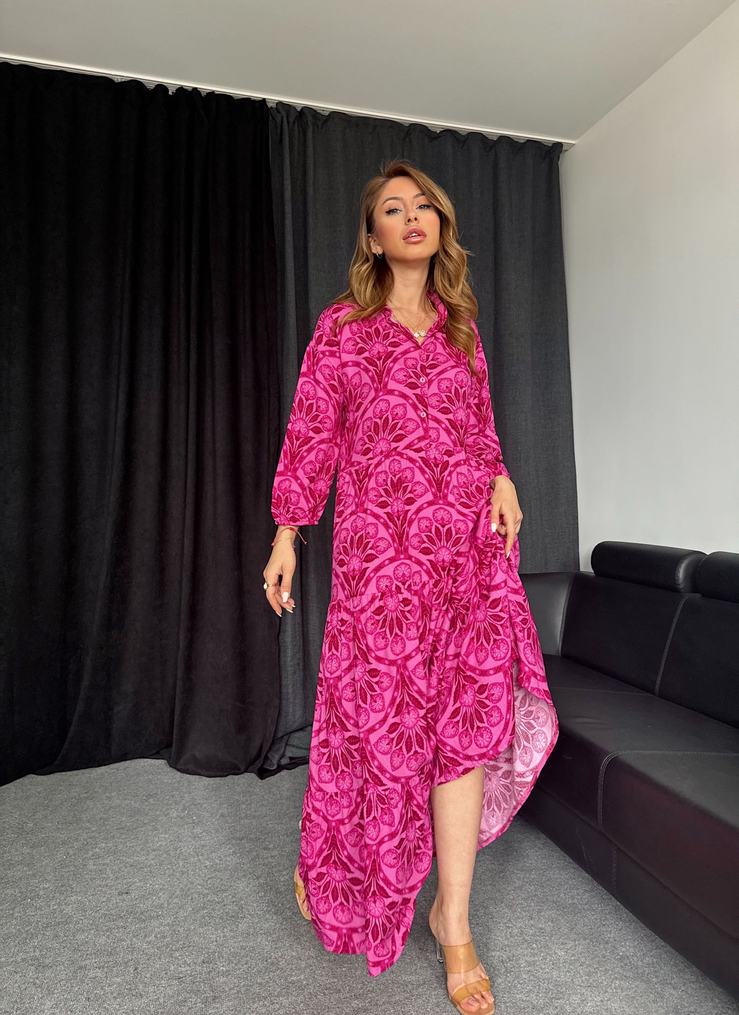 BUTTIK Cvjetna Haljina Plus Veličina, Roze | Online prodaja BUTTIK ...