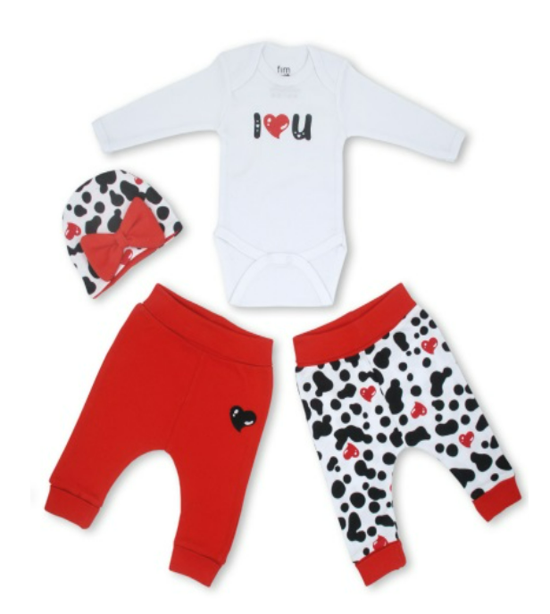 FIM BABY Bebi set 4/1 I Love You crveni | Online prodaja | Ananas