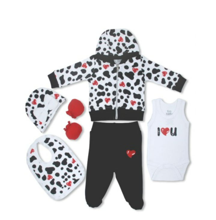 FIM BABY Bebi set 6/1 I Love You crni | Online prodaja | Ananas