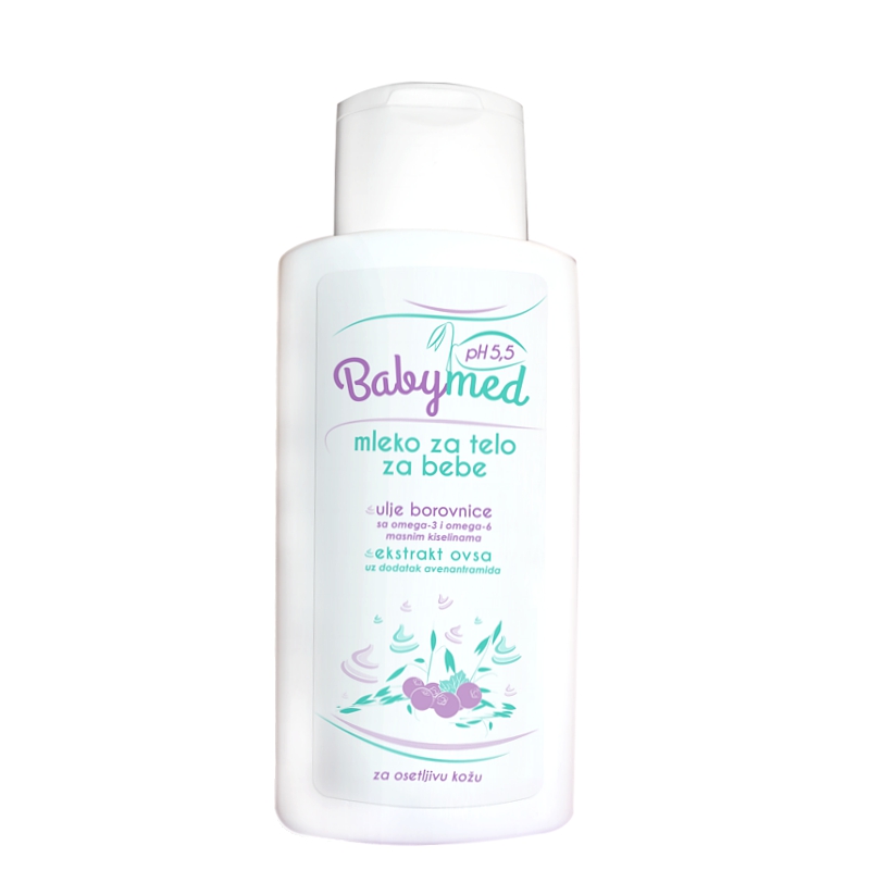 Babymed Mleko za telo za bebe, Ulje borovnice, 200ml | Online prodaja ...
