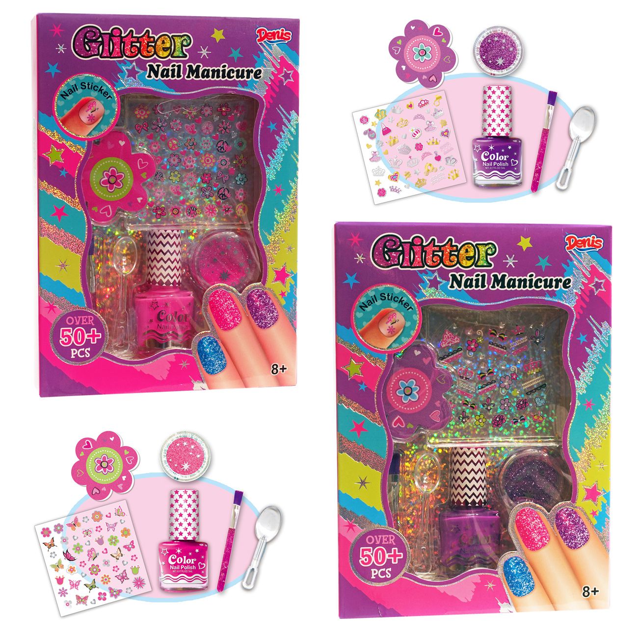 Denis Kozmetički set za nokte Glitter 50/1 pak | Online prodaja | Ananas