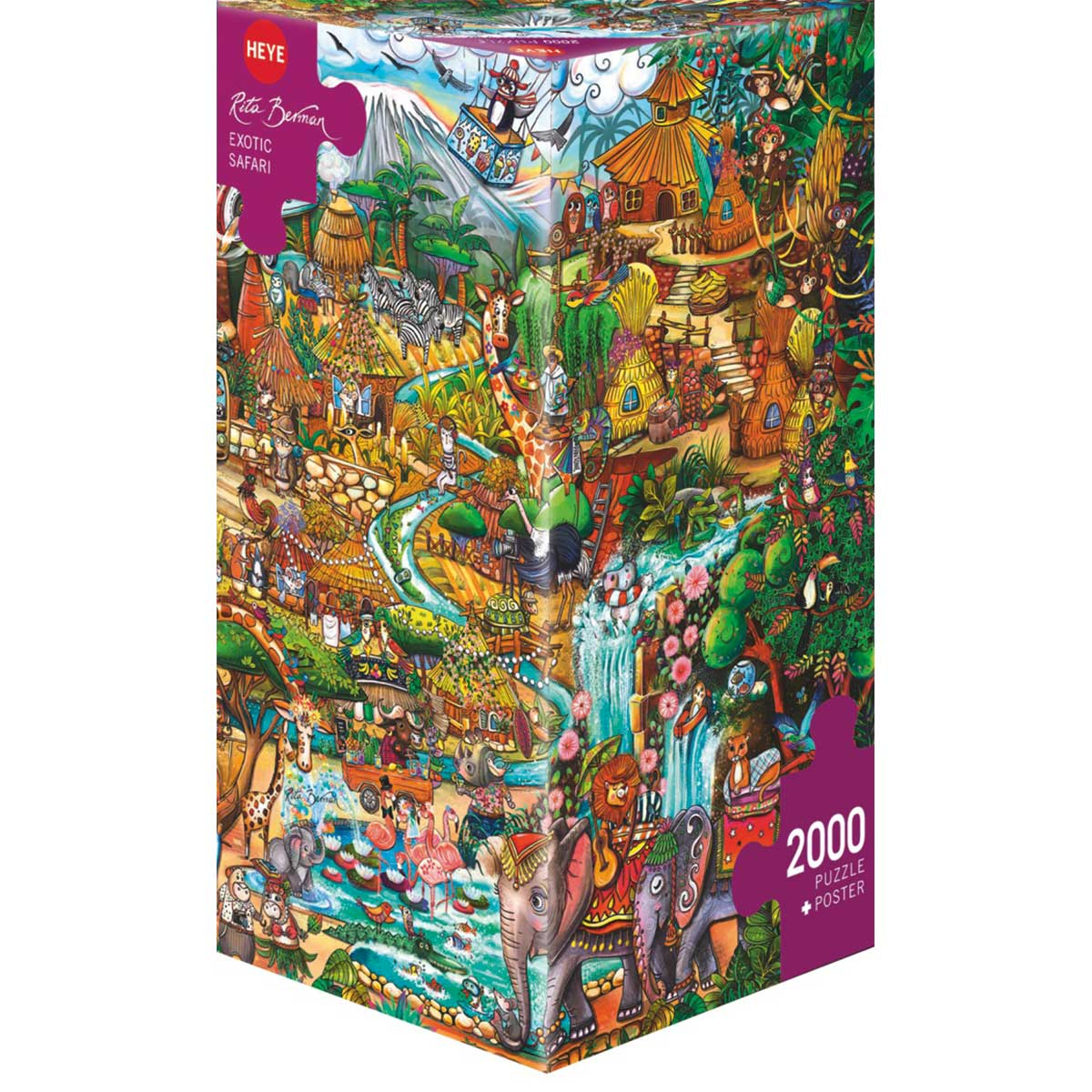 HEYE Puzzle 2000 delova Triangle Rita Berman Exotic Safari 29996 | Online prodaja | Ananas