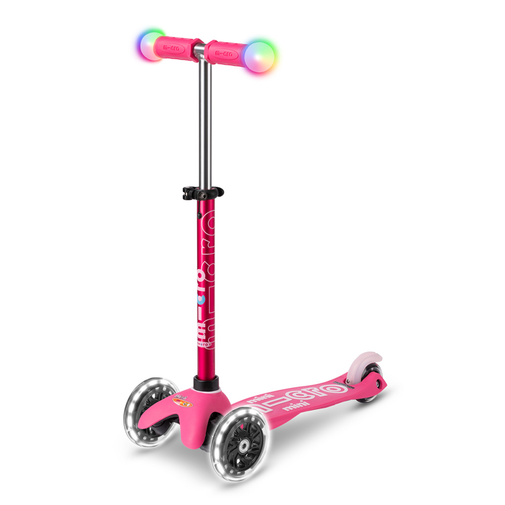 Micro MINI MAGIC Dečiji trotinet, LED, Pink | Online prodaja | Ananas