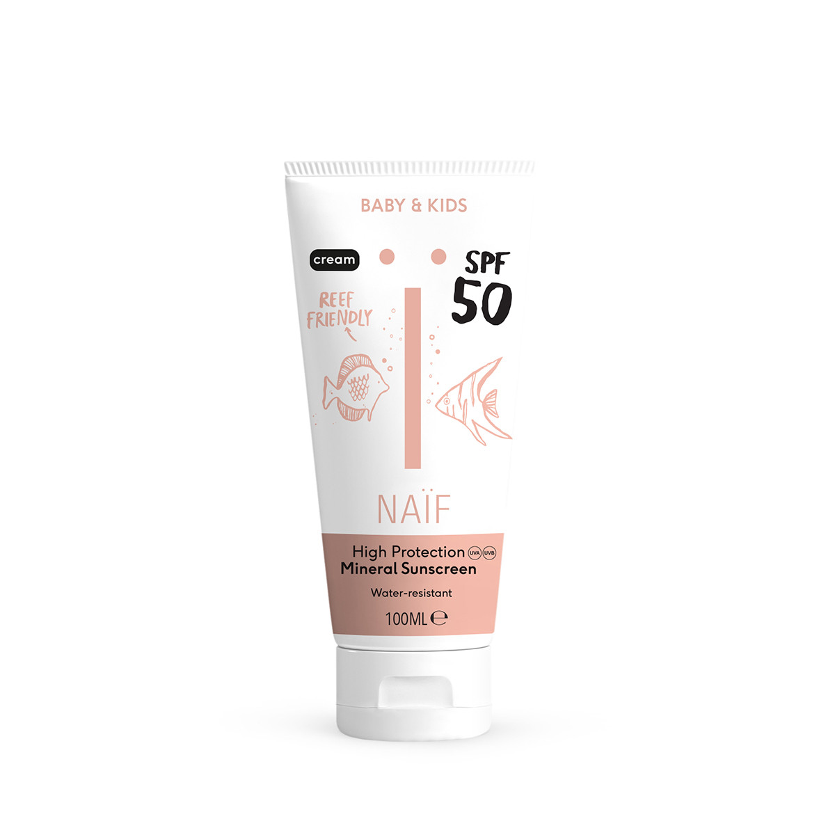 NAIF Krema za sunčanje za bebe i decu SPF50 SB002O 100ml | Online prodaja | Ananas