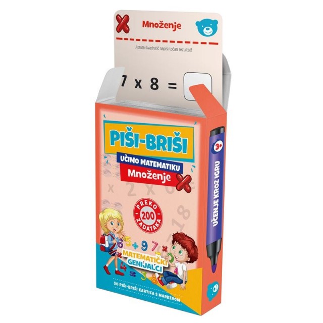 Odeon Kids Edukativne karte piši briši+marker:množenje | Online prodaja ...
