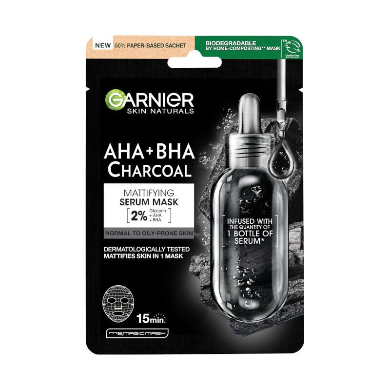 GARNIER Маска за лице Skin Naturals Charcoal 28g | Најголема онлајн ...
